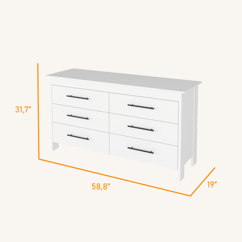 Latitude Run® 2-Piece Bedroom Set, Armoire + 6-Drawer Dresser | Wayfair