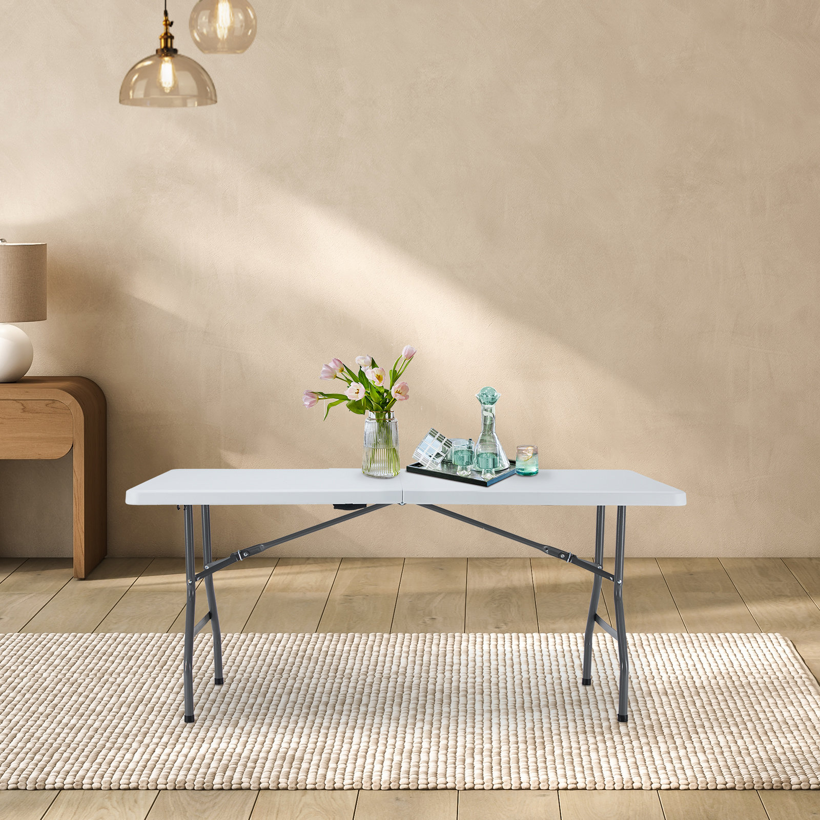 Smugdesk.com Fold-in-Half Banquet Table with Handle & Reviews | Wayfair