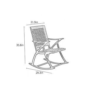 ChairVogue Modern Vintage Solid Wood Rocking Chair Solid Wood Rocking ...