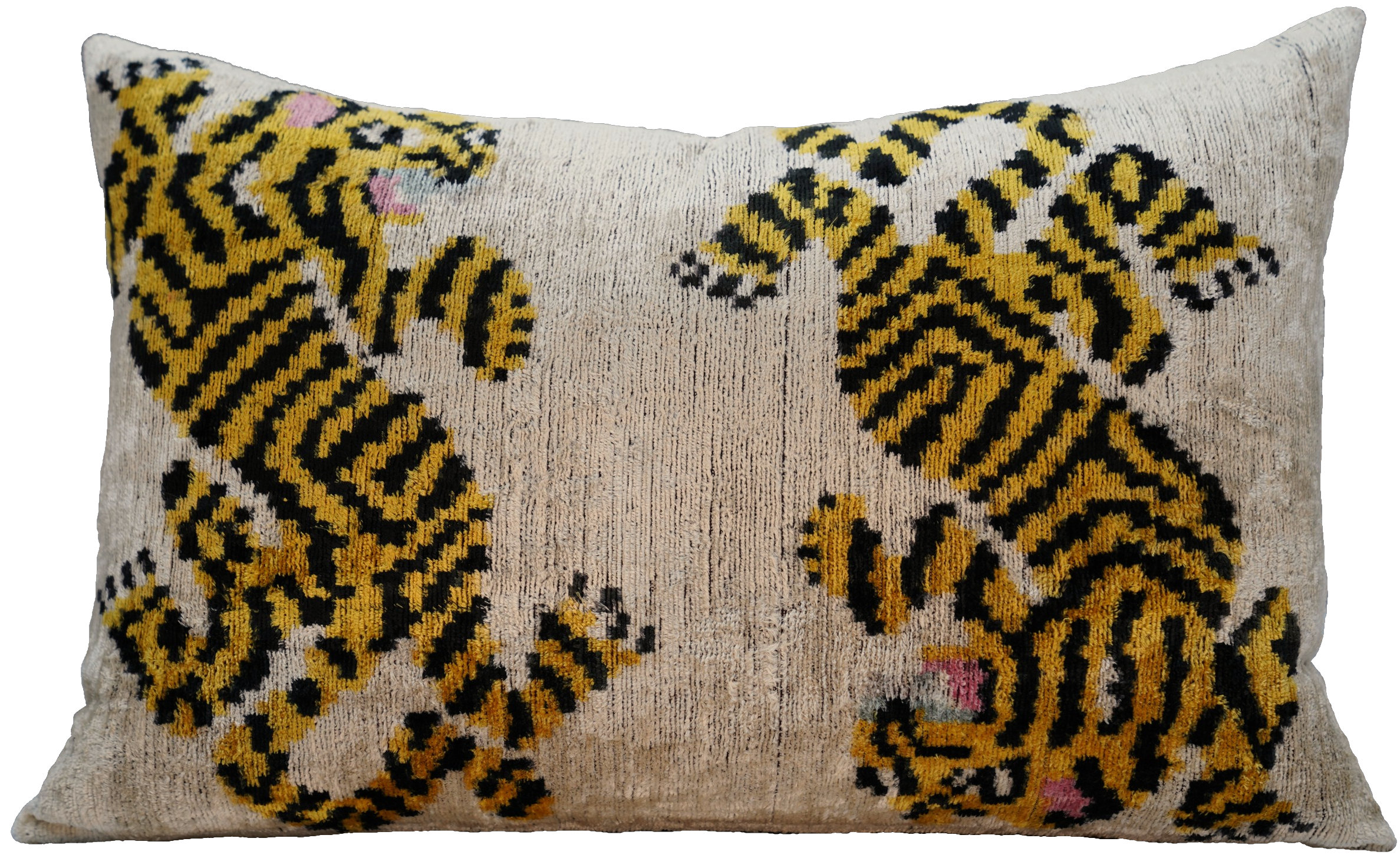 Canvello Handmade Unique Down Insert Silk Velvet Lumbar Throw Pillow ...