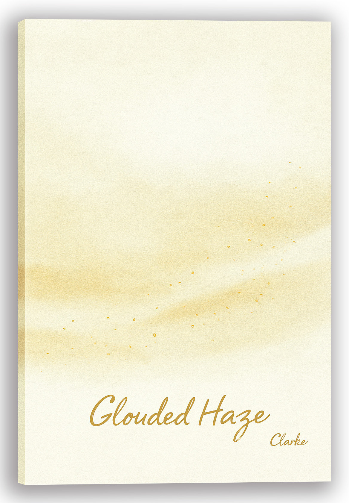 Mercer41 Clouded Haze – Golden Abstract Minimalist Canvas Wall Art | Wayfair