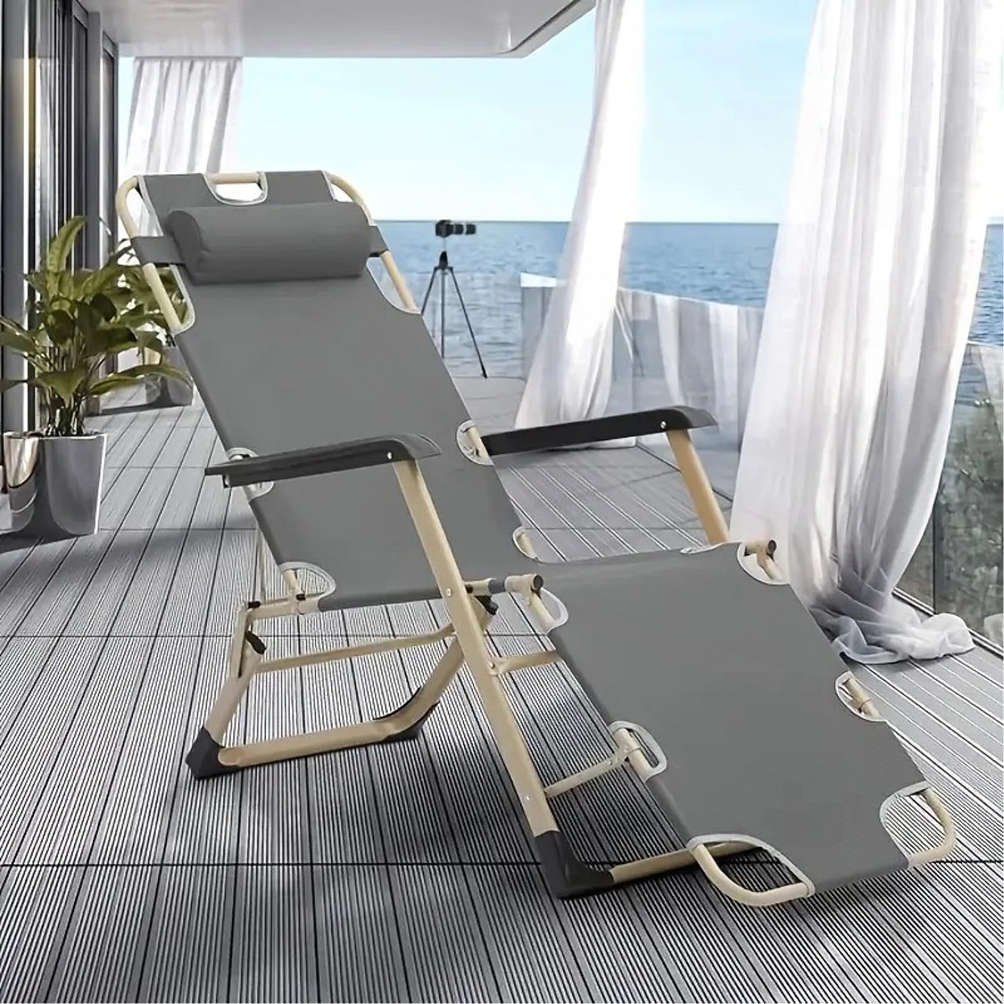 Dakota Fields Versatile Foldable Deck Chair With Advanced Ergonomic ...