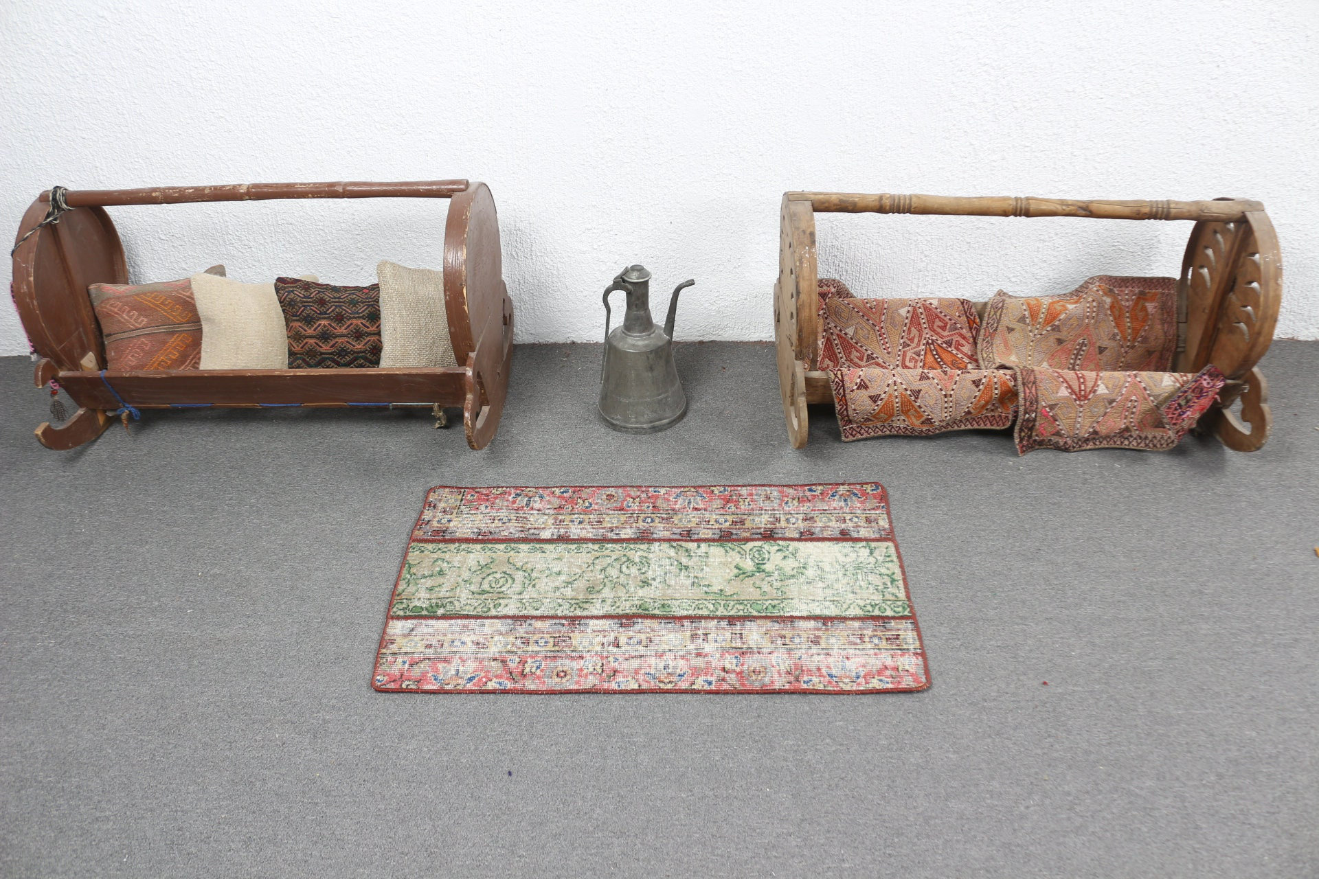 Fleur De Lis Living Handwoven Small Turkish Oushak Vintage Red Floor ...