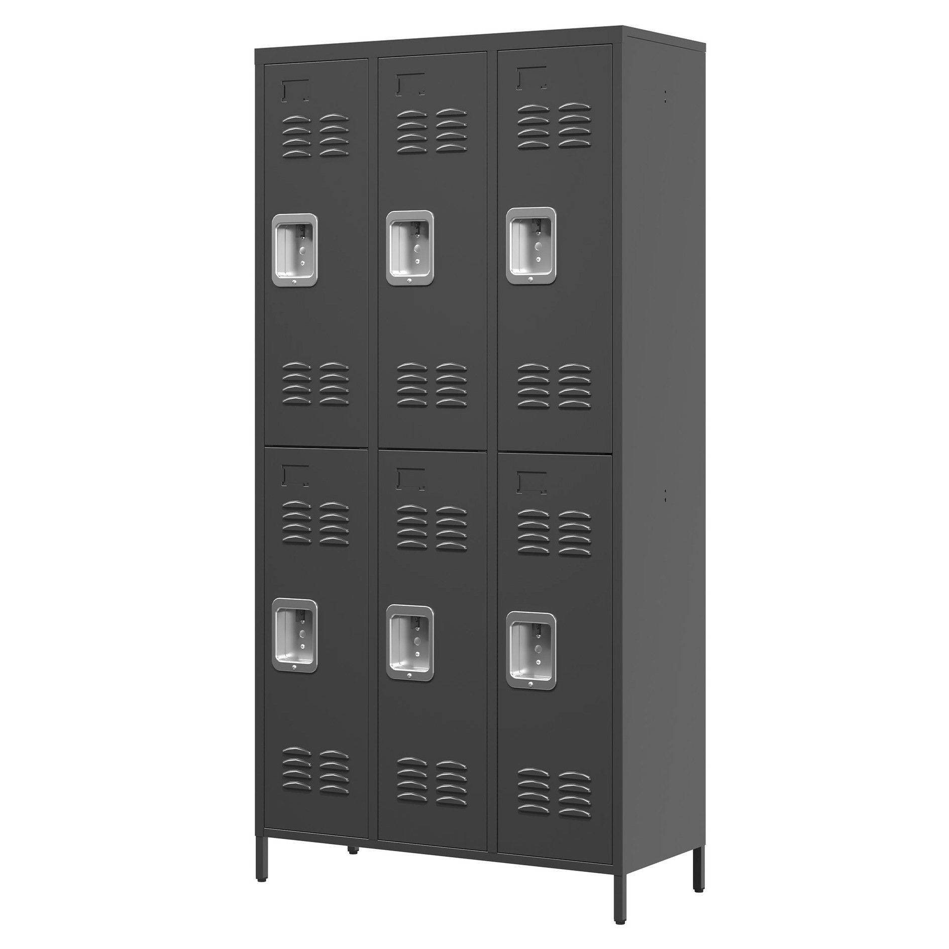 Latitude Run® Metal Lockers With 6 Doors, Storage Cabinet For Multiple ...