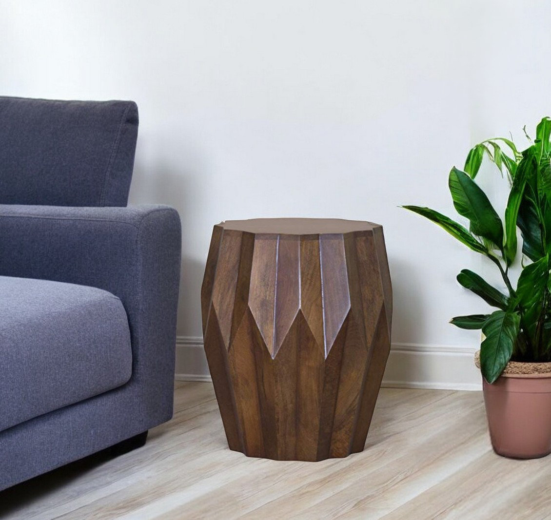 eRug Outlet Solid Wood Abstract End Table | Wayfair