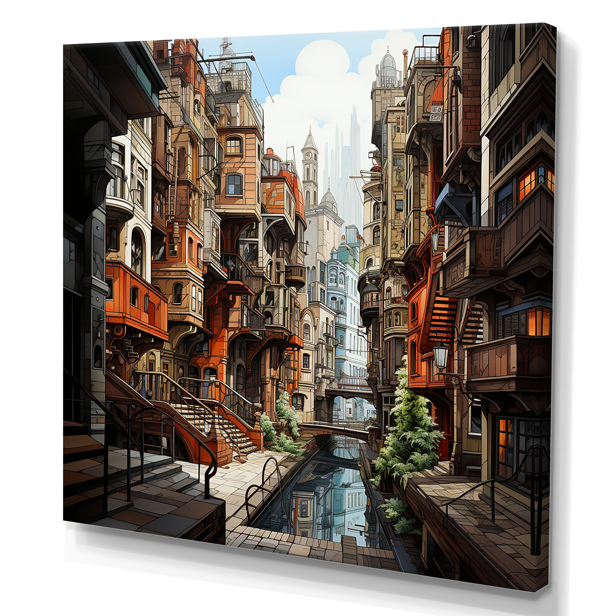 Winston Porter Analytic Drawing Of A City Buildings I On Canvas Print ...