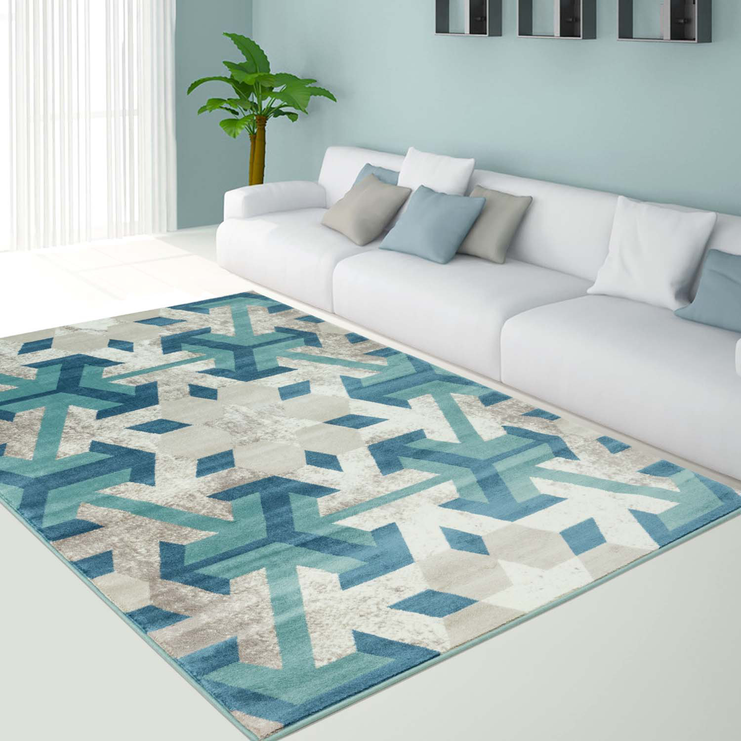 La Dole Rugs Irish Blue Area Rug - Wayfair Canada