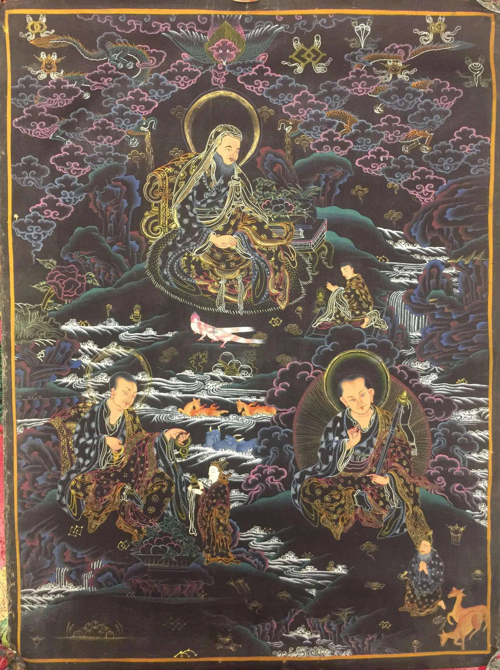Exotic India Three Lamas (Brocadeless Thangka) - Wayfair Canada