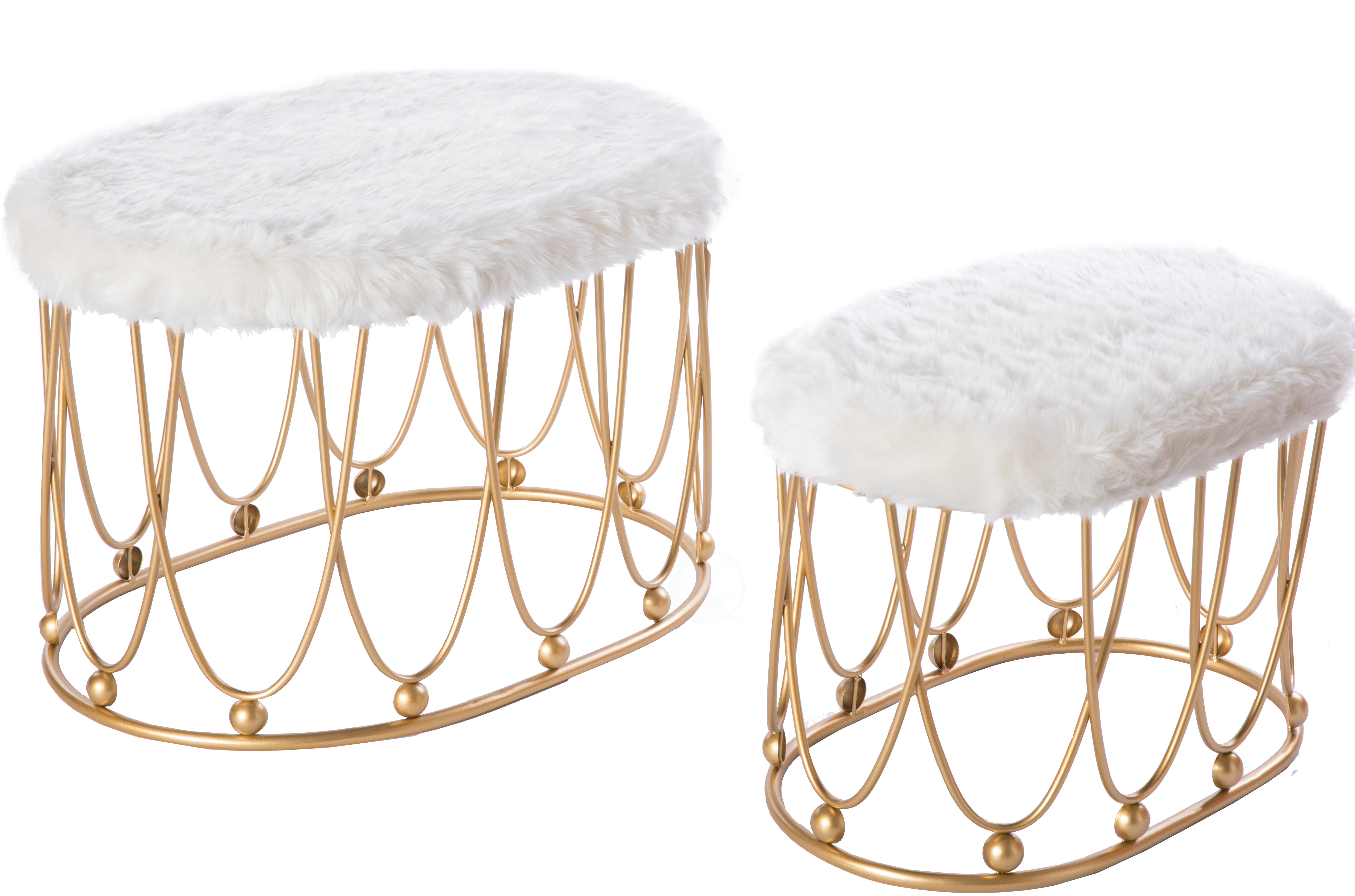 Mercer41 Hamer 2 Piece Metal Accent Stool | Wayfair