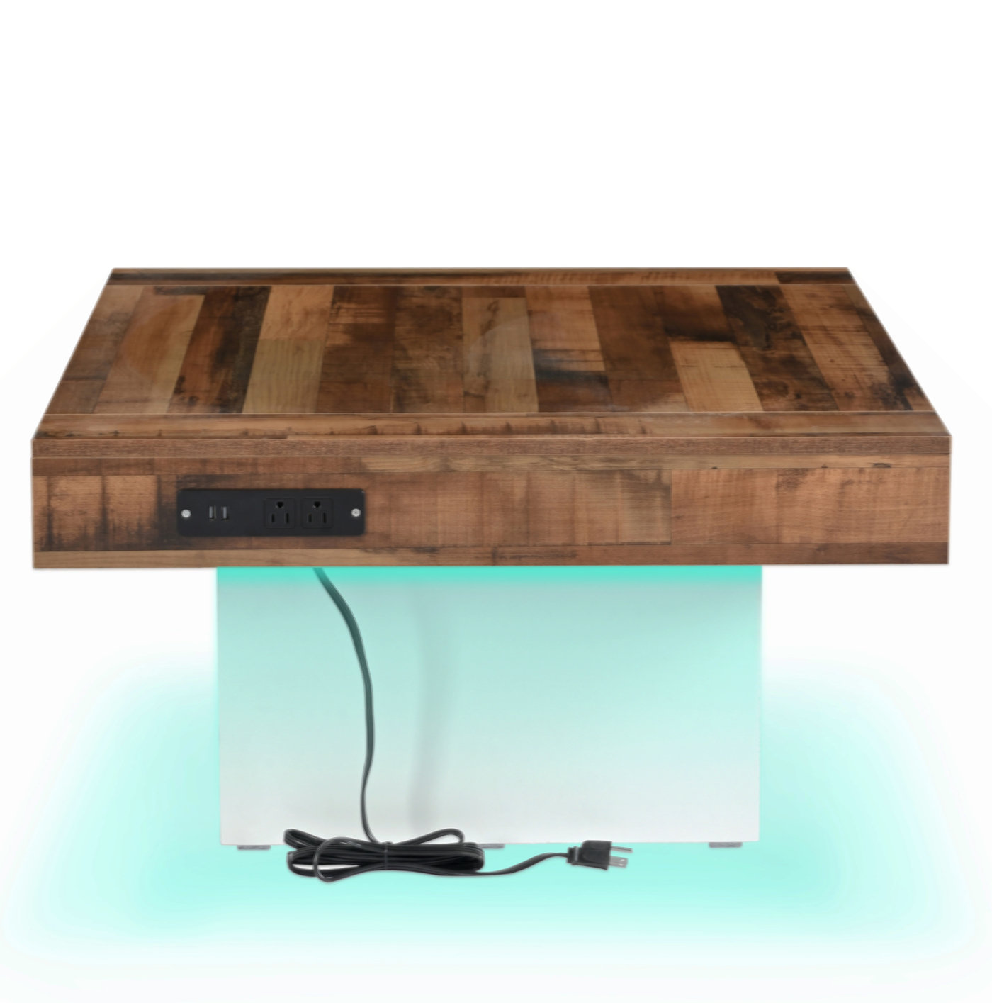 Wrought Studio™ 31.4'' X 31.4'' Farmhouse Coffee Table With 2 USB Ports ...