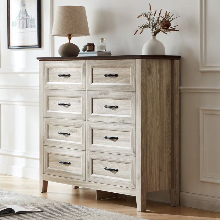 Lark Manor Anyah 8 Drawer 47.3" W Double Dresser & Reviews | Wayfair