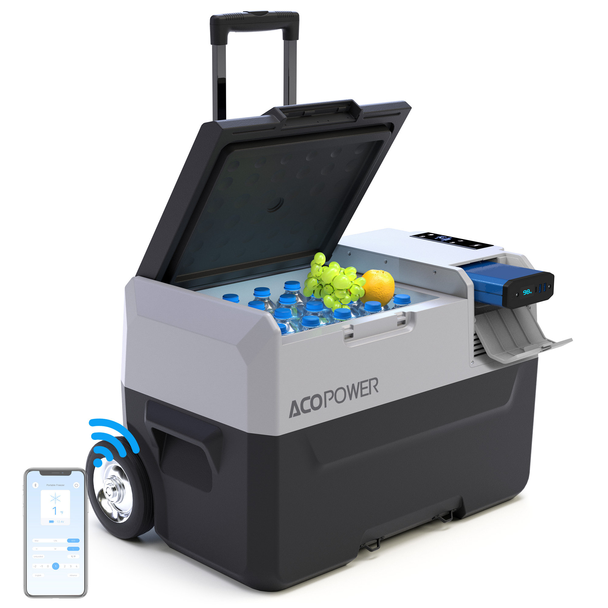 ACOPOWER 32Qt Outdoor Car Freezer Portable Refrigerator Freezer with ...