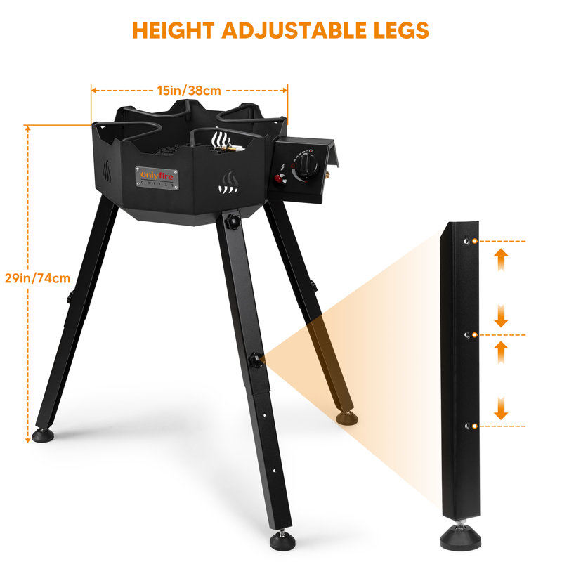 Hitechluxe Propane Gas Stove with Adjustable Removable Legs - Wayfair ...