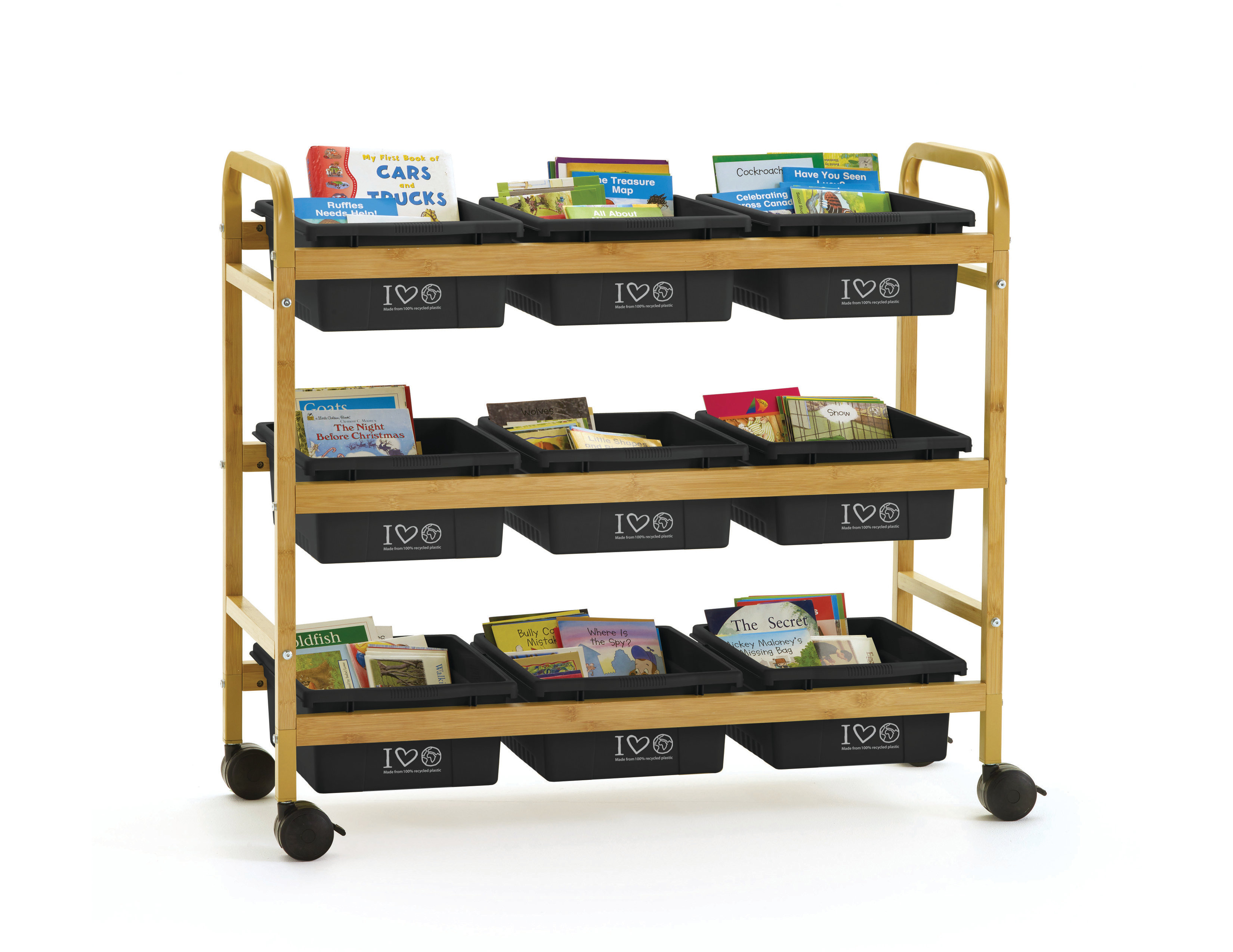 Copernicus 9 Compartment Bamboo Teaching Cart | Wayfair