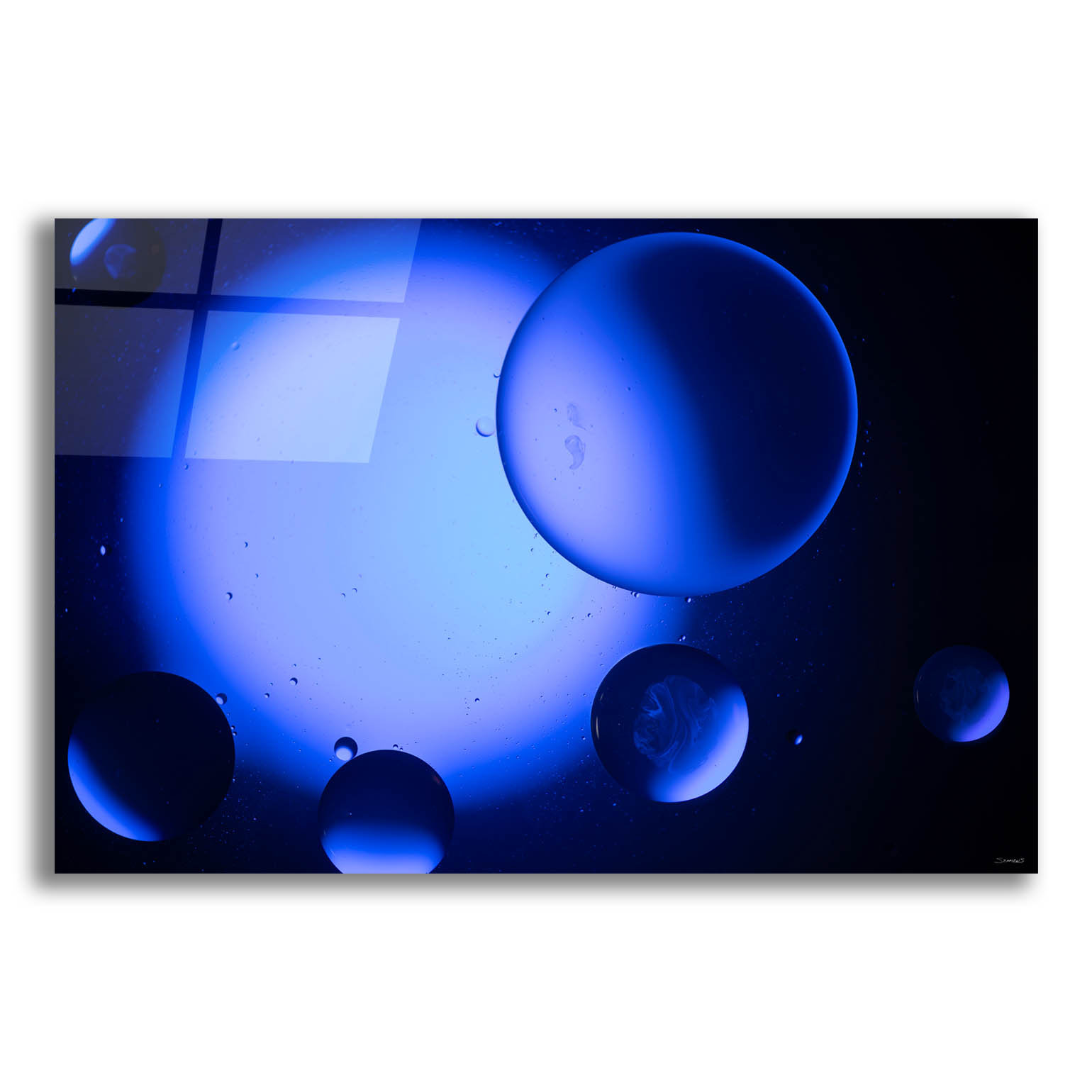 Ebern Designs 'Oil And Water 16' by Gordon Semmens Acrylic Glass Wall ...
