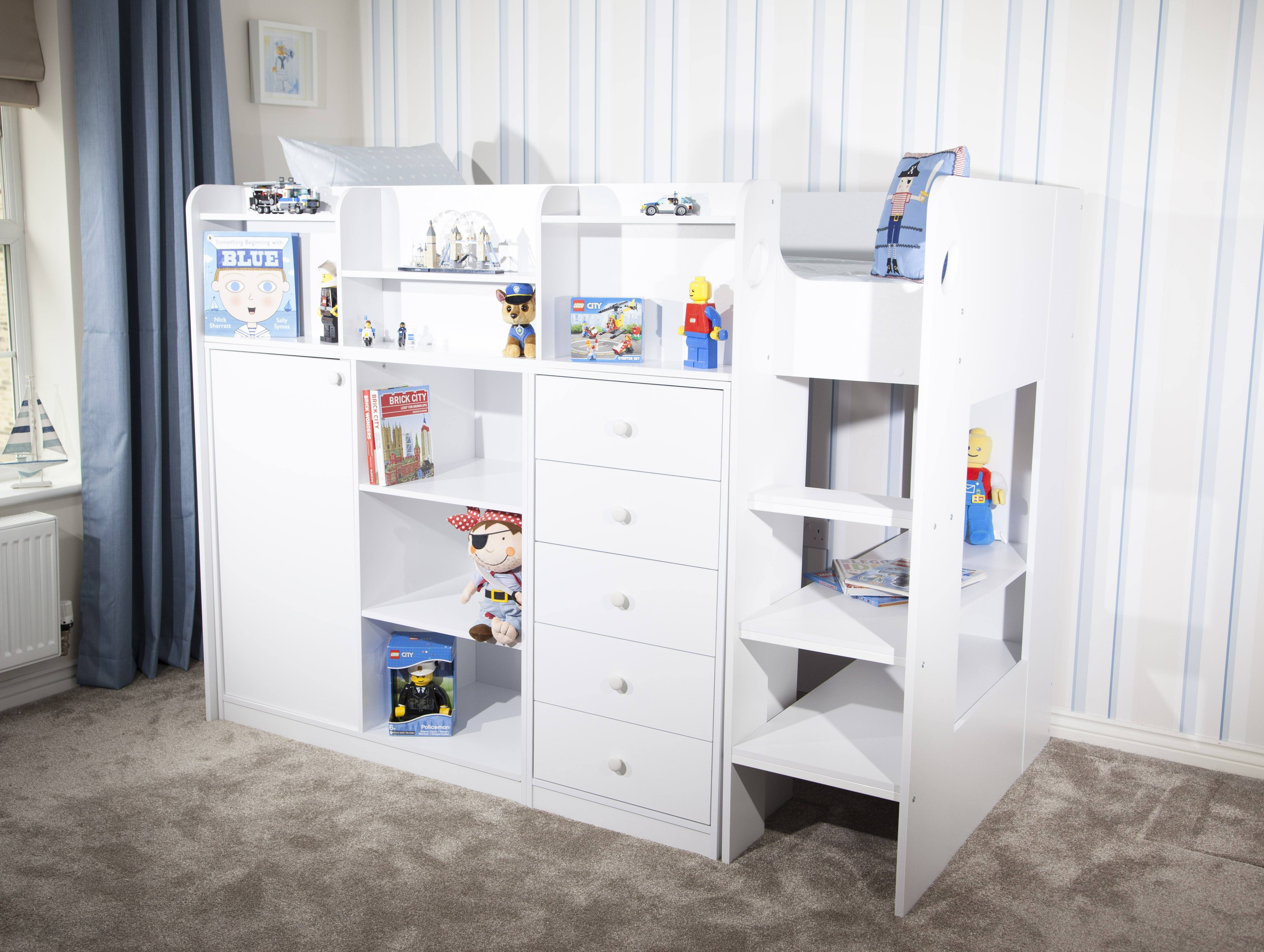 Isabelle & Max Wizard Single (3') High Sleeper Loft Bed Bed with ...