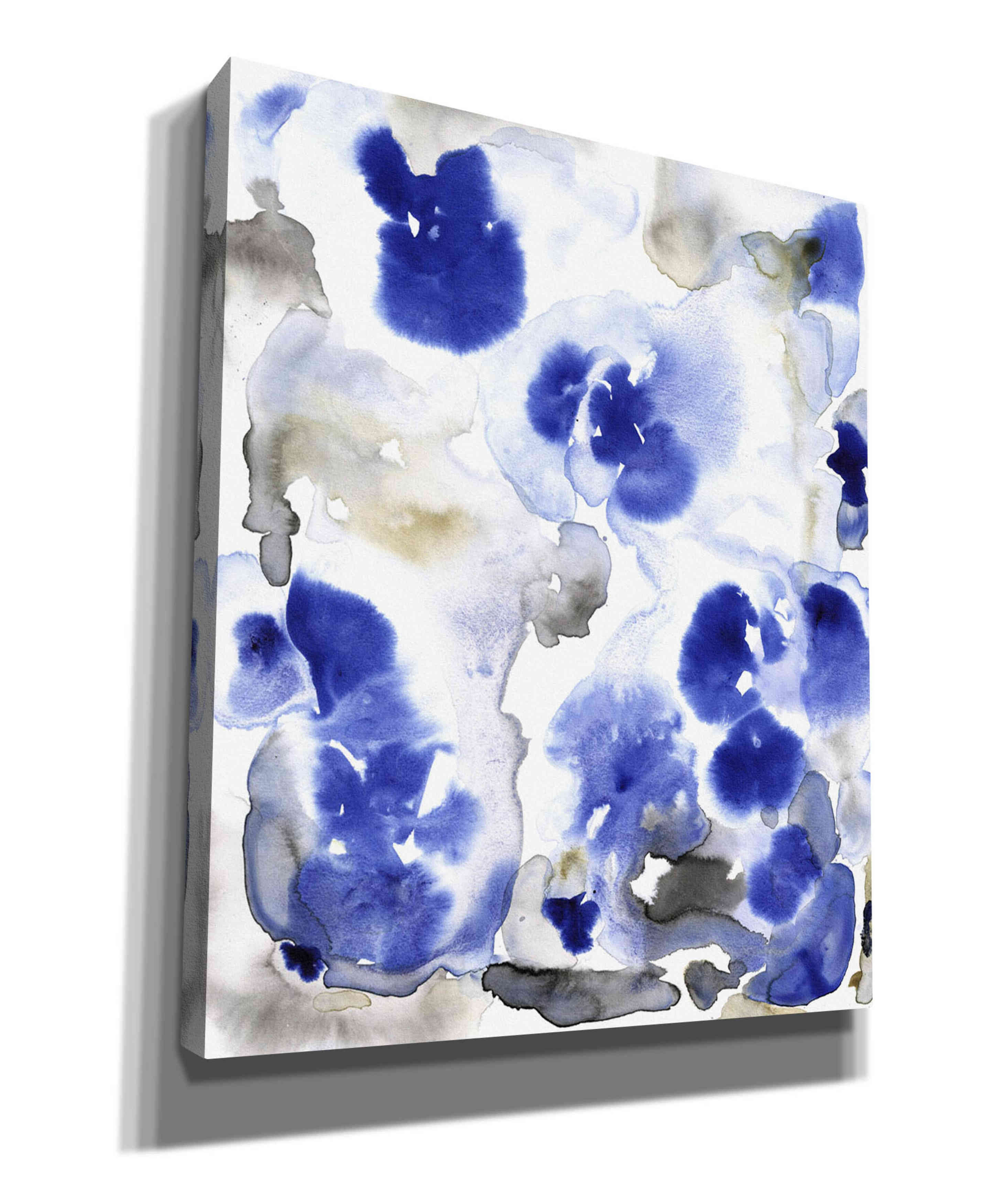 Orren Ellis Blue Pansies I' By Tim O'toole, Canvas Wall Art | Wayfair