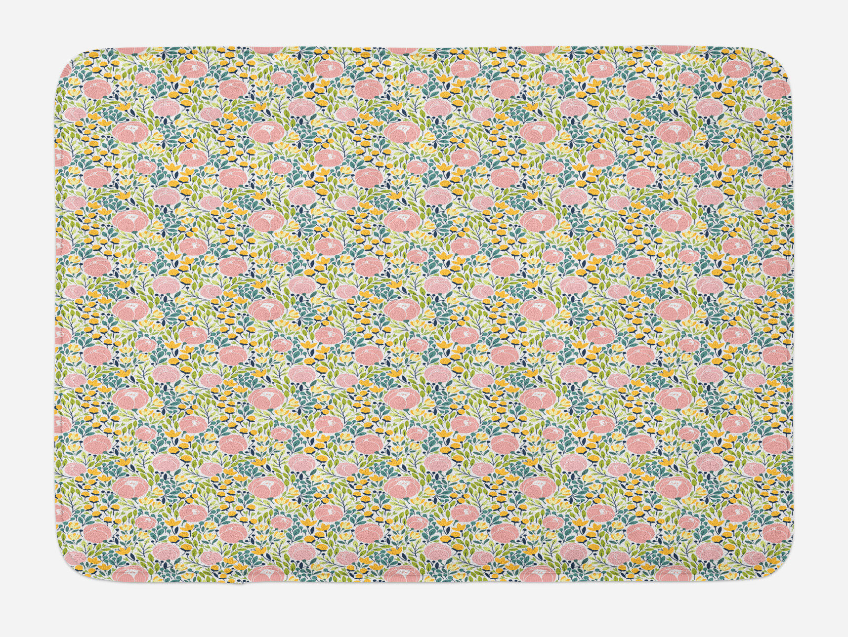 East Urban Home Larmon Floral Bath Mat | Wayfair