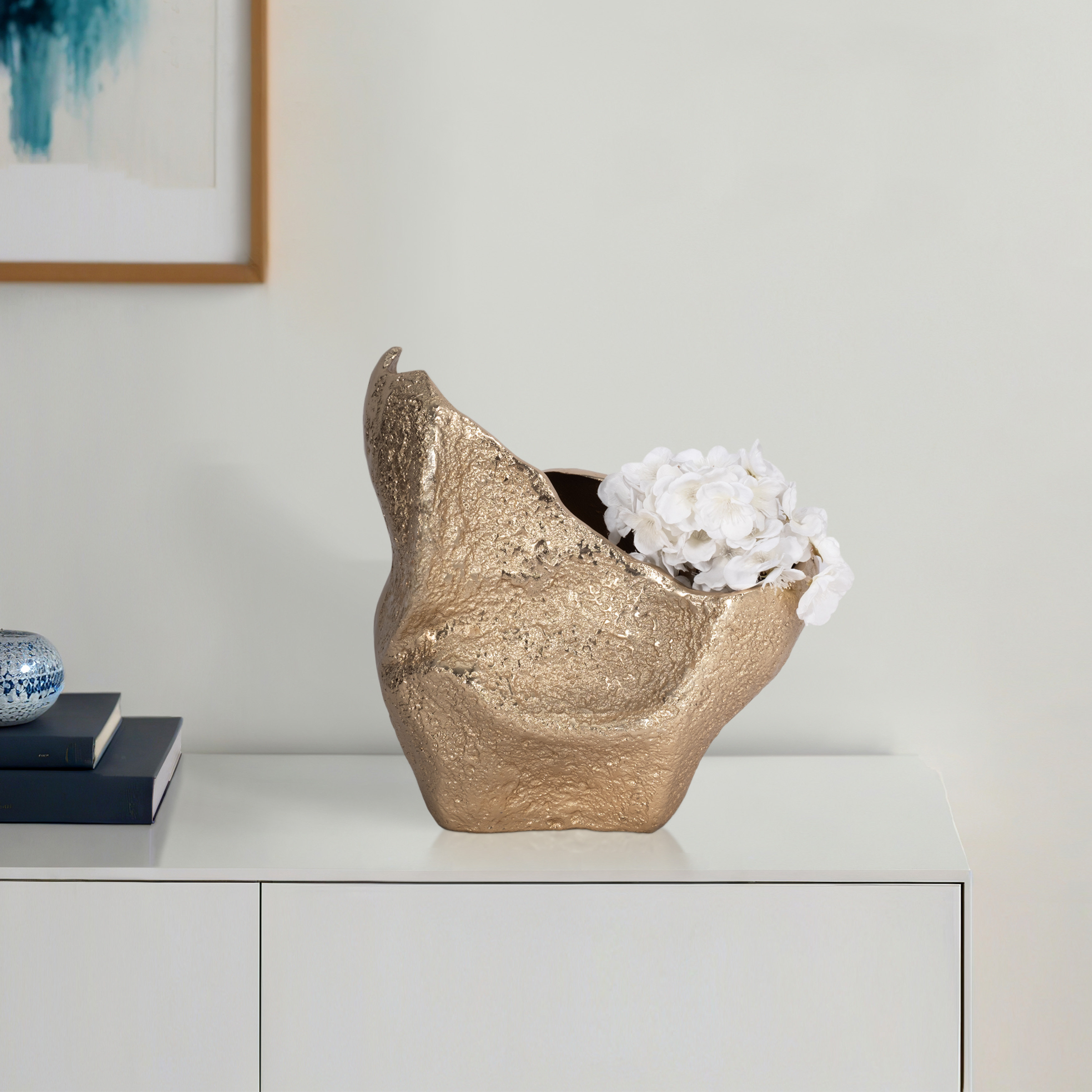 Mercer41 Unique Edge Metal Vase - Wayfair Canada