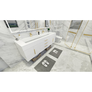 Wall Mounted & Floating 72 Inch Vanities | Wayfair