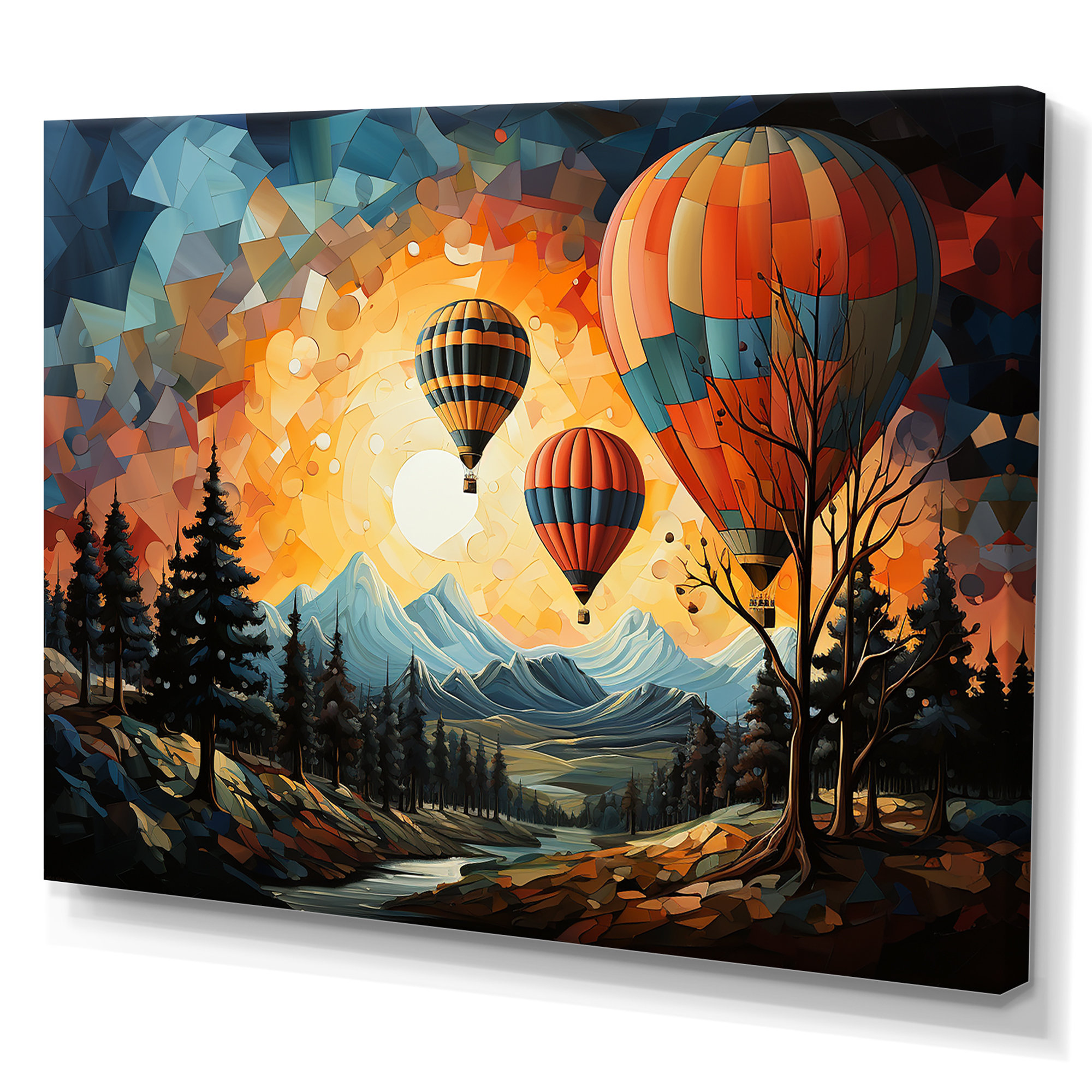 Winston Porter Cubist Balloon Expedition - Print on Canvas | Wayfair