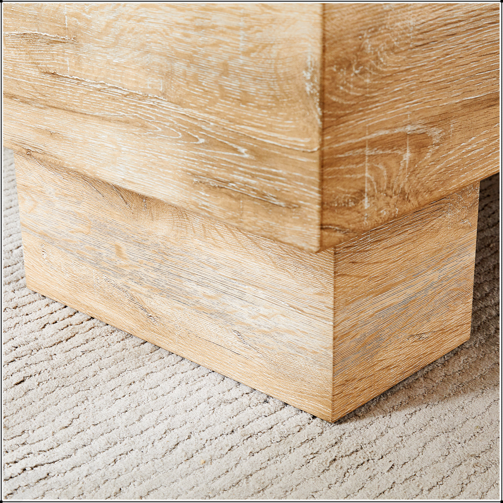 Ebern Designs Modern Simple Light Wood Texture MDF Coffee Table ...