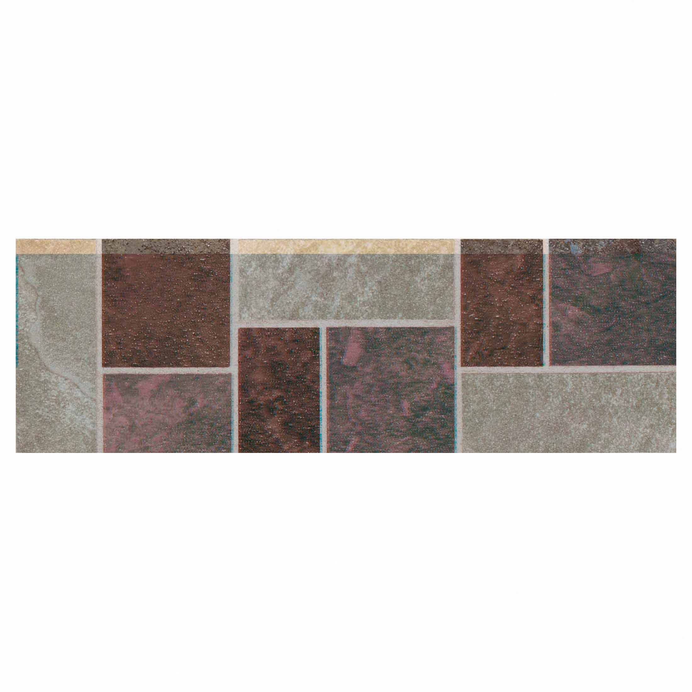 Daltile Continental Slate 12" x 4" Decorative Accent in Multi Deco ...