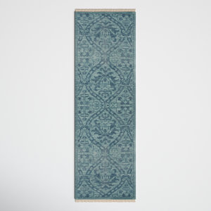 Addie Wool Teal/Navy Rug & Reviews | Birch Lane