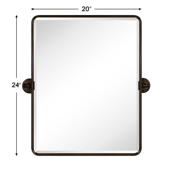 Red Barrel Studio® Woodvale Metal Rectangle Wall Mirror & Reviews | Wayfair