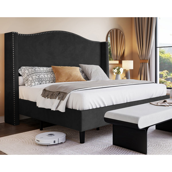 Lark Manor™ Ameera Upholstered Platform Bed & Reviews | Wayfair