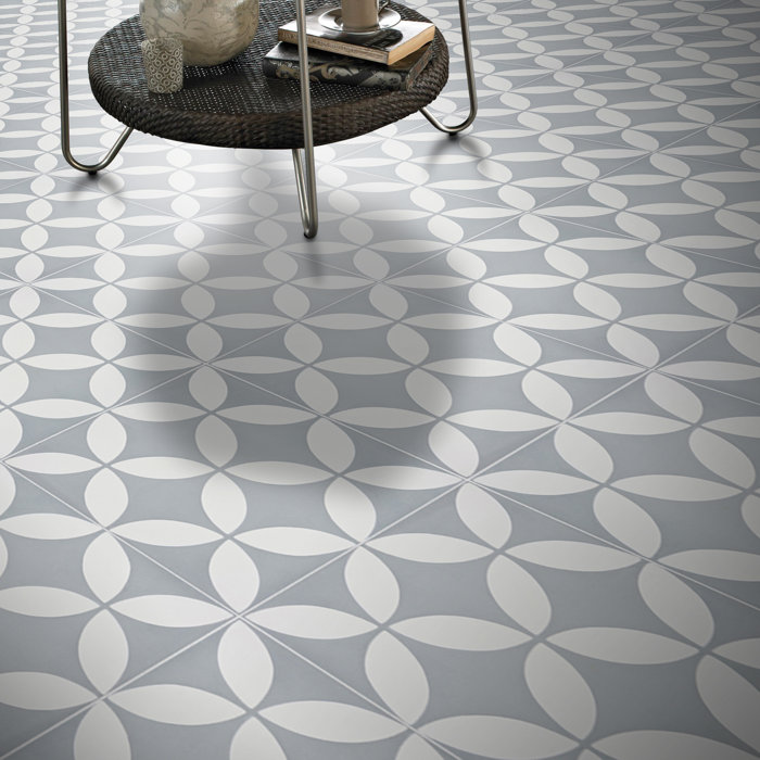 Moroccan Mosaic Tile House Amlo 8" x 8" Cement Patterned Wall & Floor ...