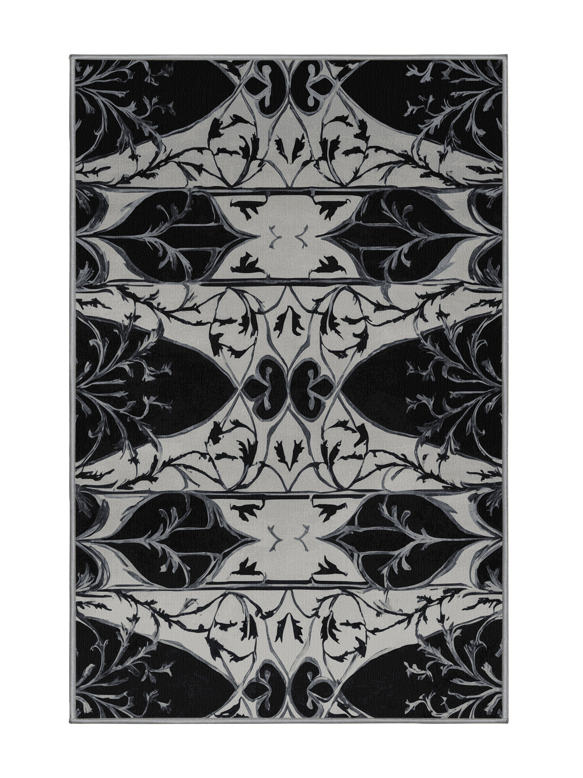 Alcott Hill® Obsidian Scroll Rug | Wayfair