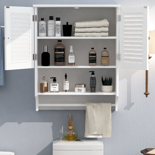 Wall Mounted White Bathroom Cabinets & Shelving You'll Love | Wayfair