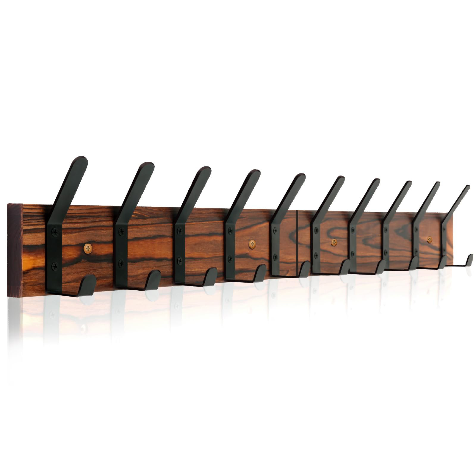 Rebrilliant Coat Rack Wall Mount 34'' Coat Hanger Wall Mount With 10 ...