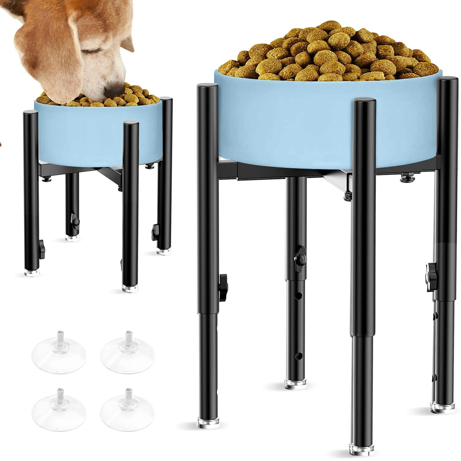 Bella Depot Adjustable Elevated Dog Bowl Stand, Fits 7-11 Inch Bowl ...