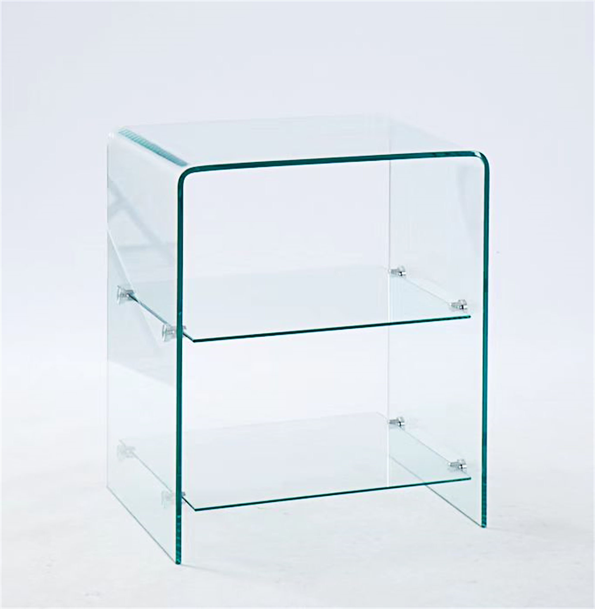 Ivy Bronx Tempered Glass Side Table Sofa Table | Wayfair