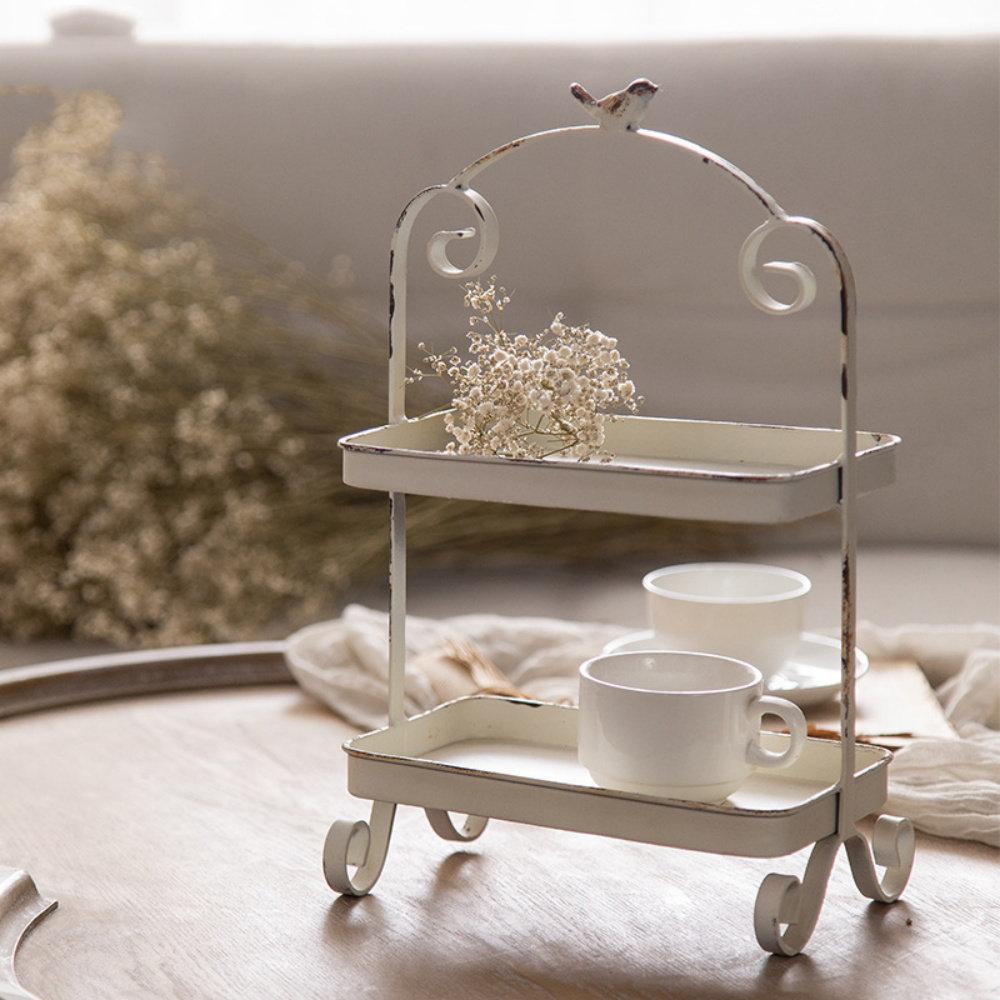 Ophelia & Co. Vintage 2 Tiered Metal Art Tray/Caddy | Wayfair