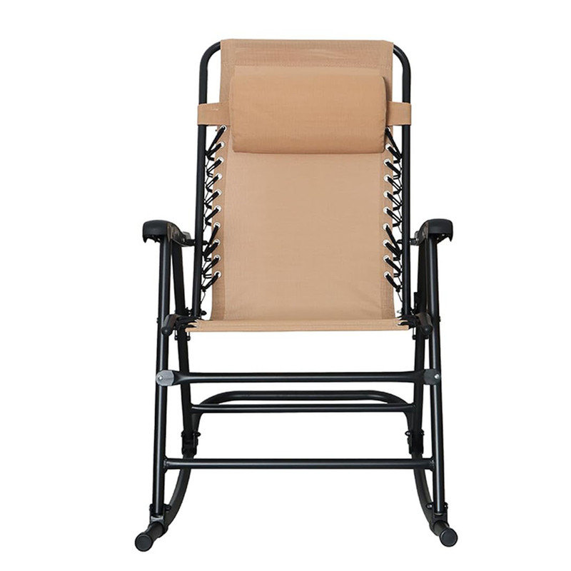 Hokku Designs Foldable Outdoor Zero-Gravity Rocking Chair, Solid Back ...