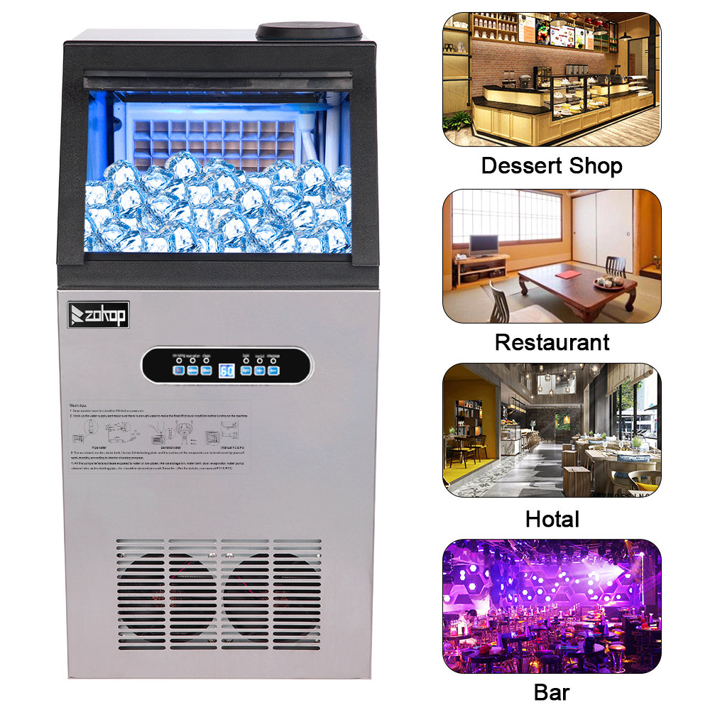 Winado Commercial Ice Machine, 150Lbs/24H Automatic Freestanding Ice ...