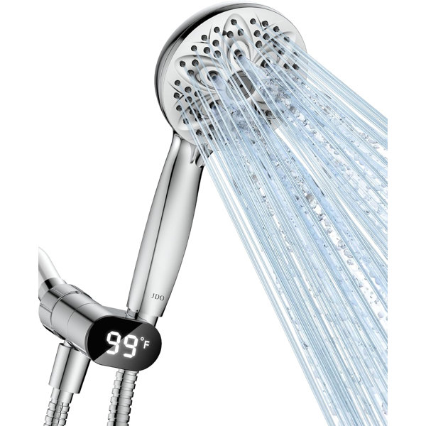 FETLOD Handheld Shower Head With LED Display Temperature - High Flow ...