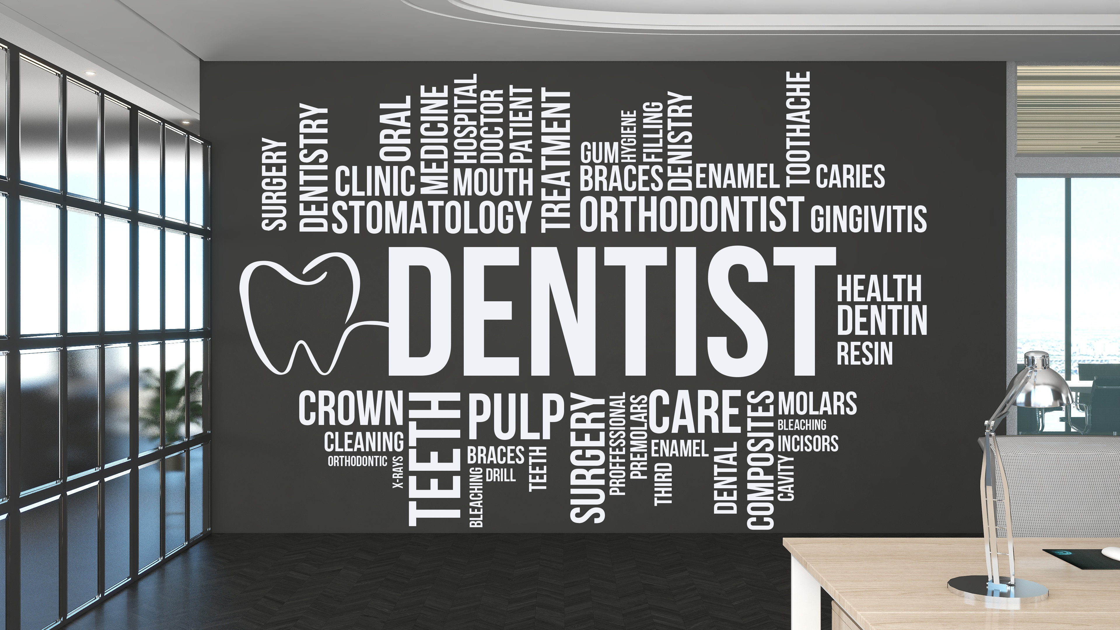 Trinx Dental Care Wall Decal Teeth Wall Decal Teeth Wall Sticker Dental ...