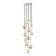 Ivy Bronx Mikara 12 Light Cluster Pendant Polished Chrome Marble Effect ...