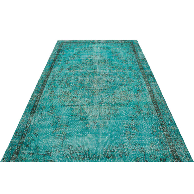 Latitude Vive Amia Vintage Hand Woven Hand Knotted 170 X 294 Turquoise ...
