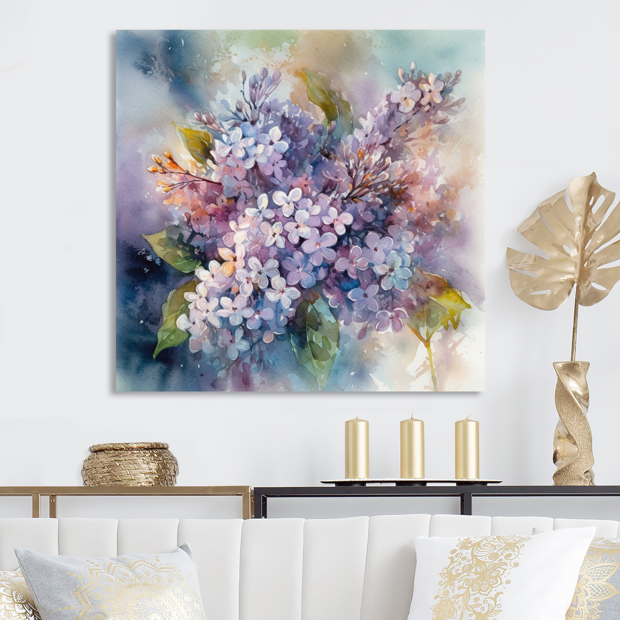 Red Barrel Studio® Purple Green Beautiful Lilacs IV - Floral Lilacs ...
