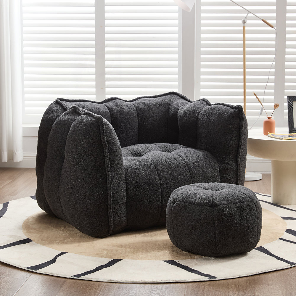Trule Soft Bean Bag Chair with High Resilient Foam for living room and ...