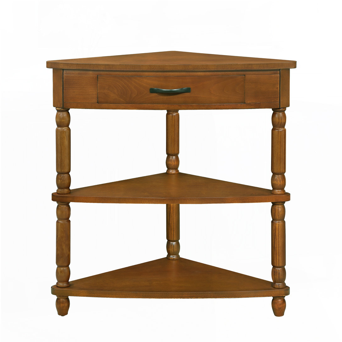 Darby Home Co 33.8" Triangle Corner Table with Open Shelf | Wayfair