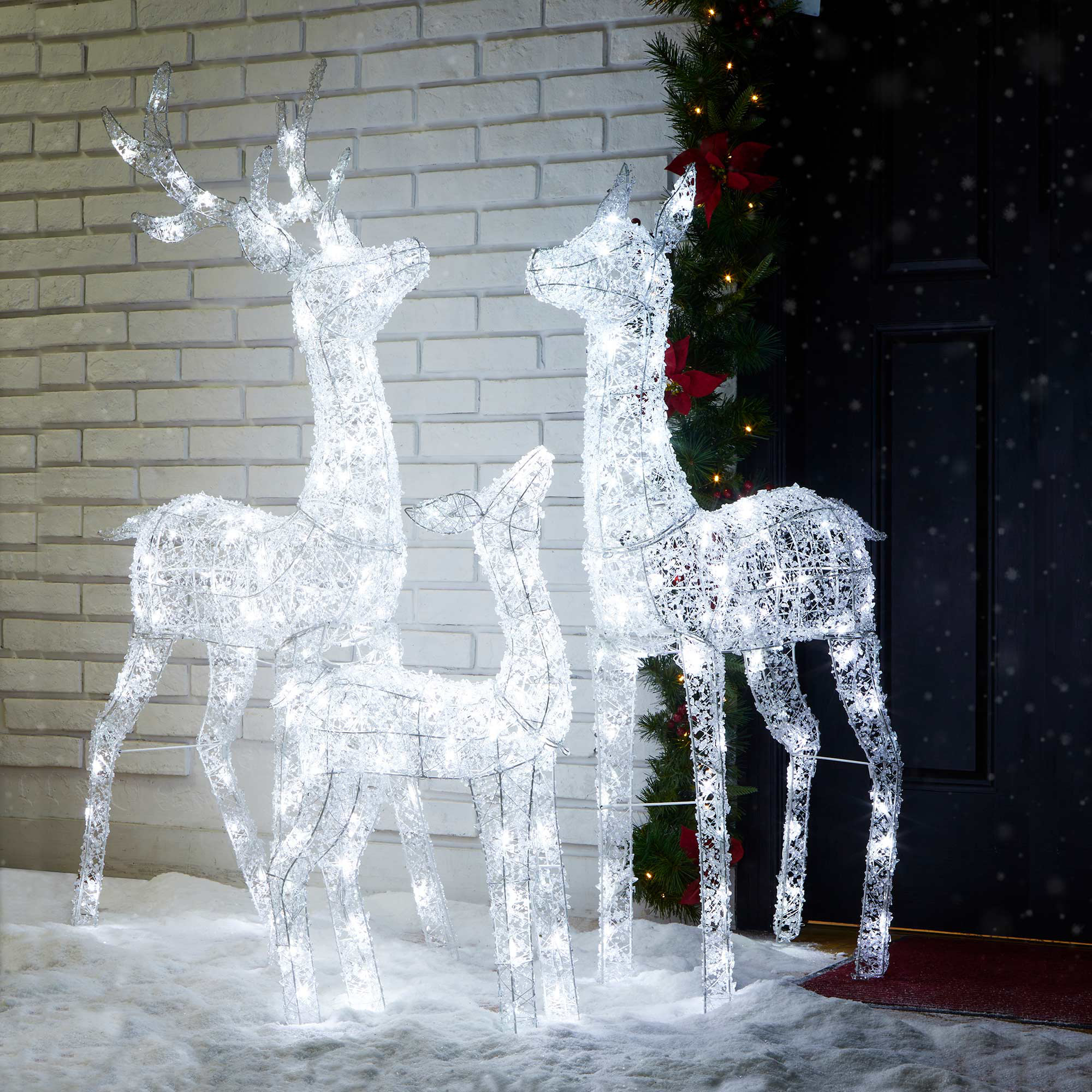 Lights Outdoor White Reindeer