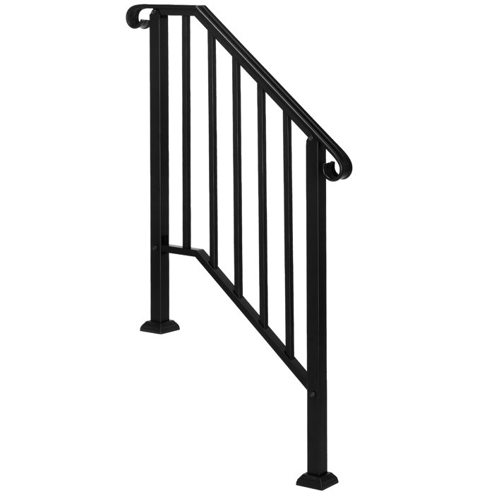 Red Barrel Studio® Fegley Metal Handrail Stair Railing & Reviews | Wayfair
