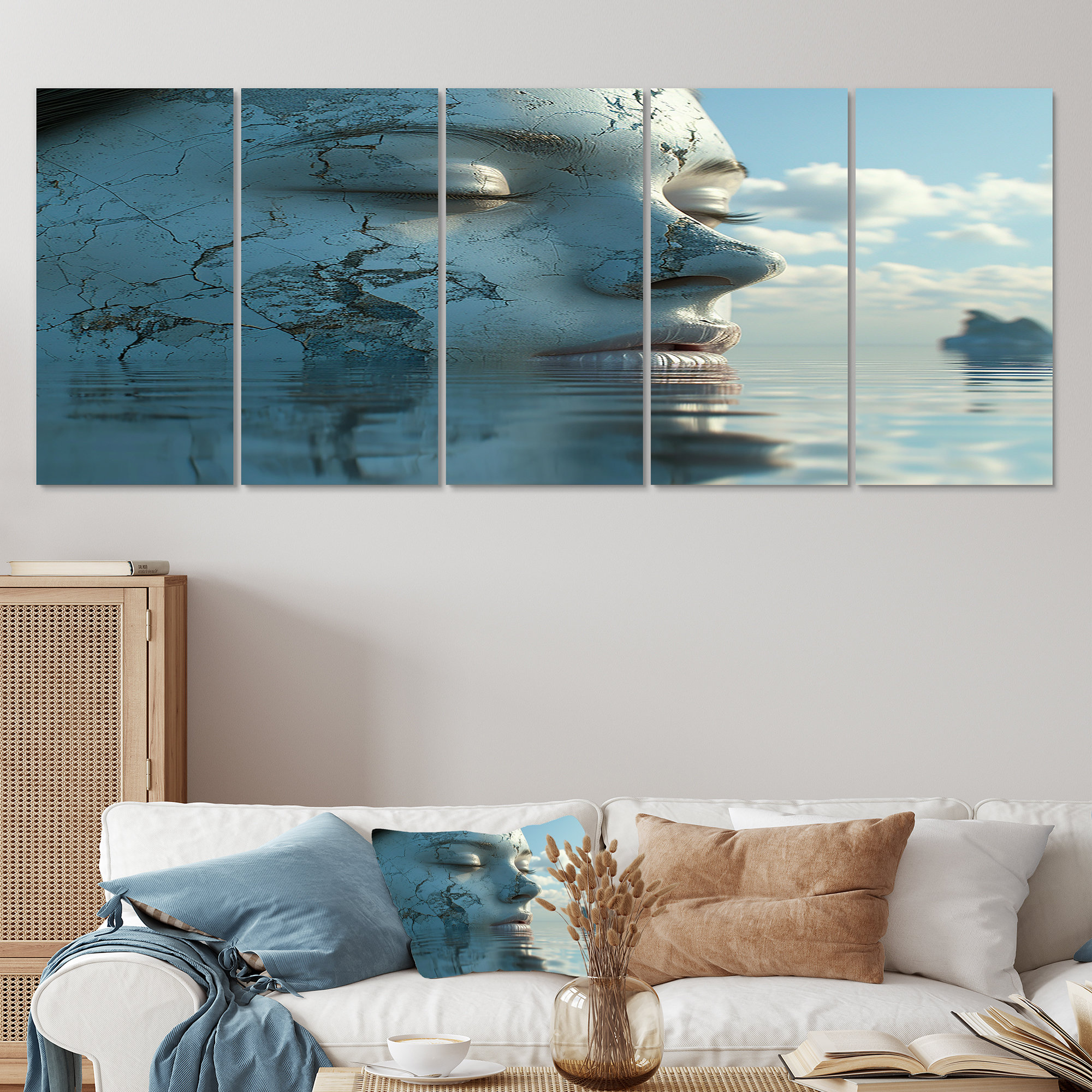 Lark Manor™ New Dawn Ocean Portrait - Abstract Landscape Wall Art ...