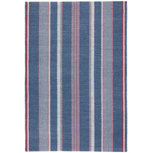 Dash and Albert Rugs Camden Stripe Denim Handwoven Cotton Rug | Wayfair